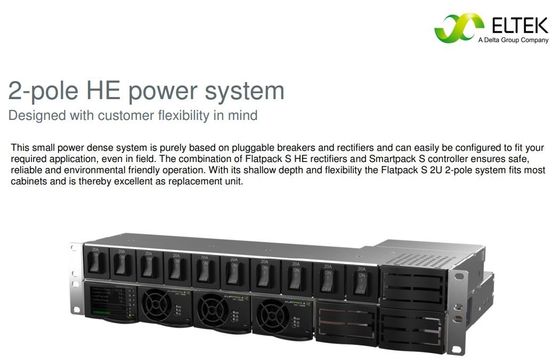 Smartpack S Controller FPS 24V Rectifier 2-pole Distribution Flatpack S HE 24V 2U 3R Eltek Rack ...