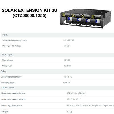 Solar Extension Kit 3U Rack Flatpack2 Eltek DC Power System CTZ00000.1255