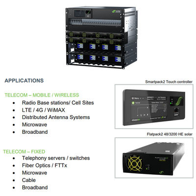 300/500A 4U Distribution Eltek Power Supply System Flatpack2 Solar ...