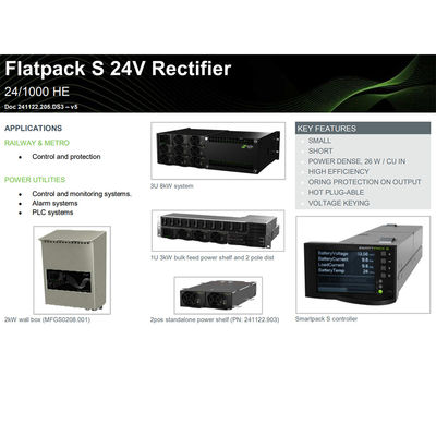 High Efficiency 24VDC Power Supply Eltek Rectifier Module Flatpack S 24v/1000w HE