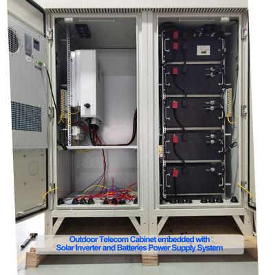 Powder Coating Two Room UPS Telecom Battery Cabinet IP67 With MPPT ...