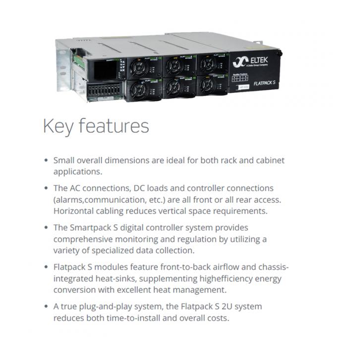 New Original Eltek Rack Mount Compack 48V 200A Eltek Rectifier Flatpack S 2U Telecom Power ...