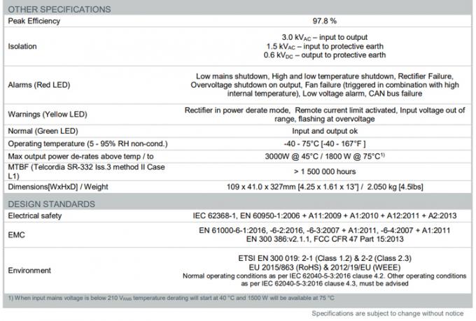 Eltek 60v Switching Power 3000w Electronic Power Telecom Eltek Flatpack2 60 3000 She Rectifier