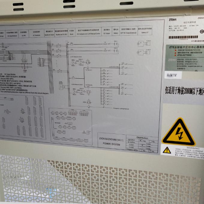 ZXD1500 Rectifier 48V 300A Telecom Battery Cabinet ZTE ZXDU58 T301